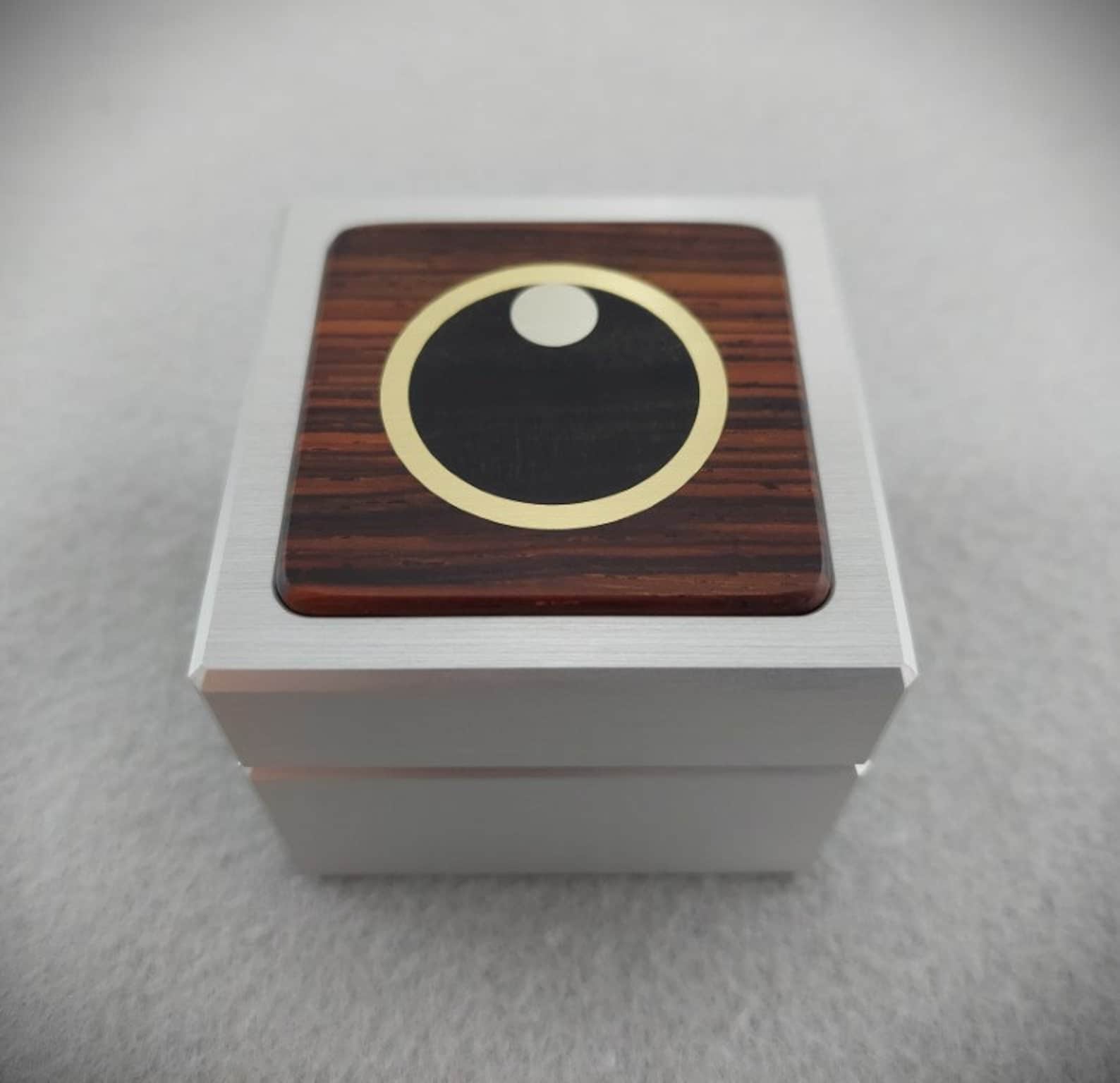 Engagement Ring Box, Wedding Ring Box, Modern Ring Box, Metal Ring Box ...