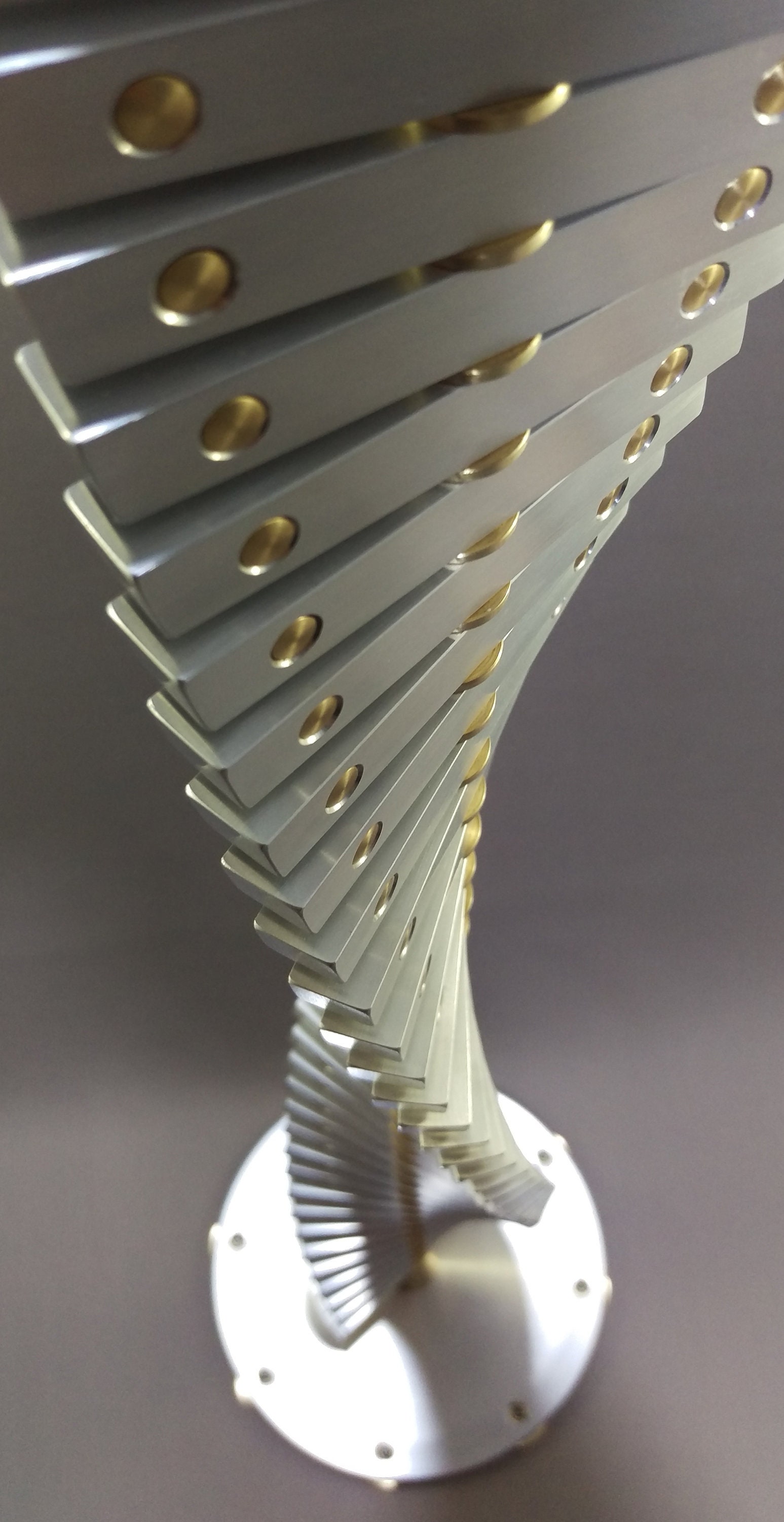 3D Moveable Spiral Metal Tabletop / Mantle Sculpture in Brass | Etsy