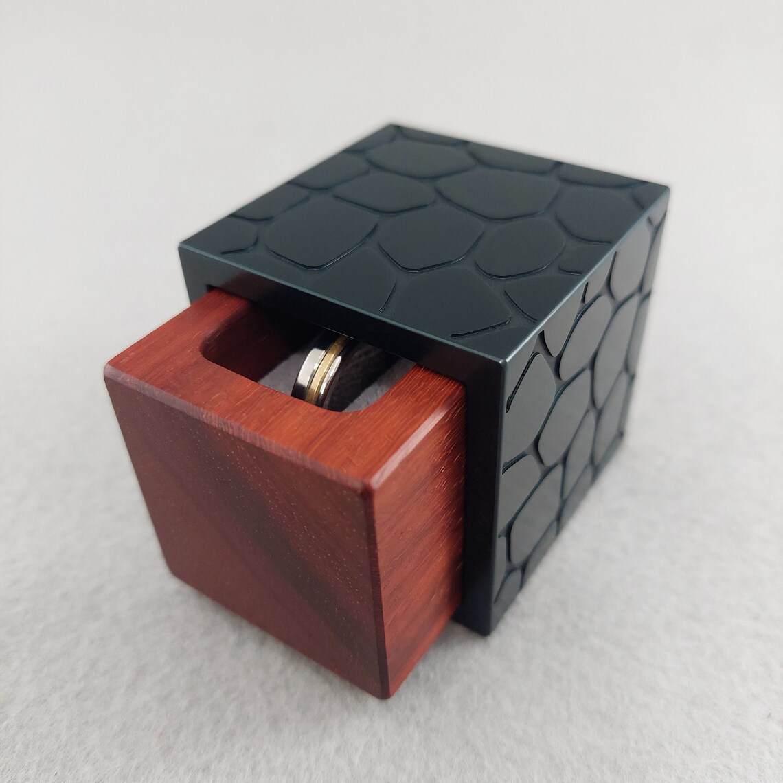 Special Edition Engagement Ring Box, Cracked Desert, Wedding Ring Box ...