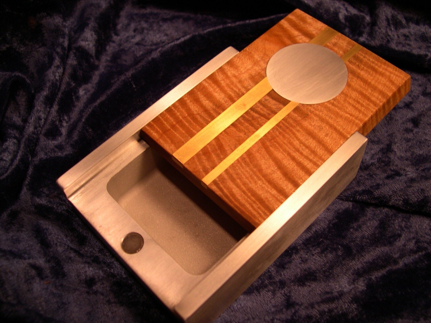 Engagement Ring Box, Wedding Ring Box, Modern Ring Box, Wood and Metal ...