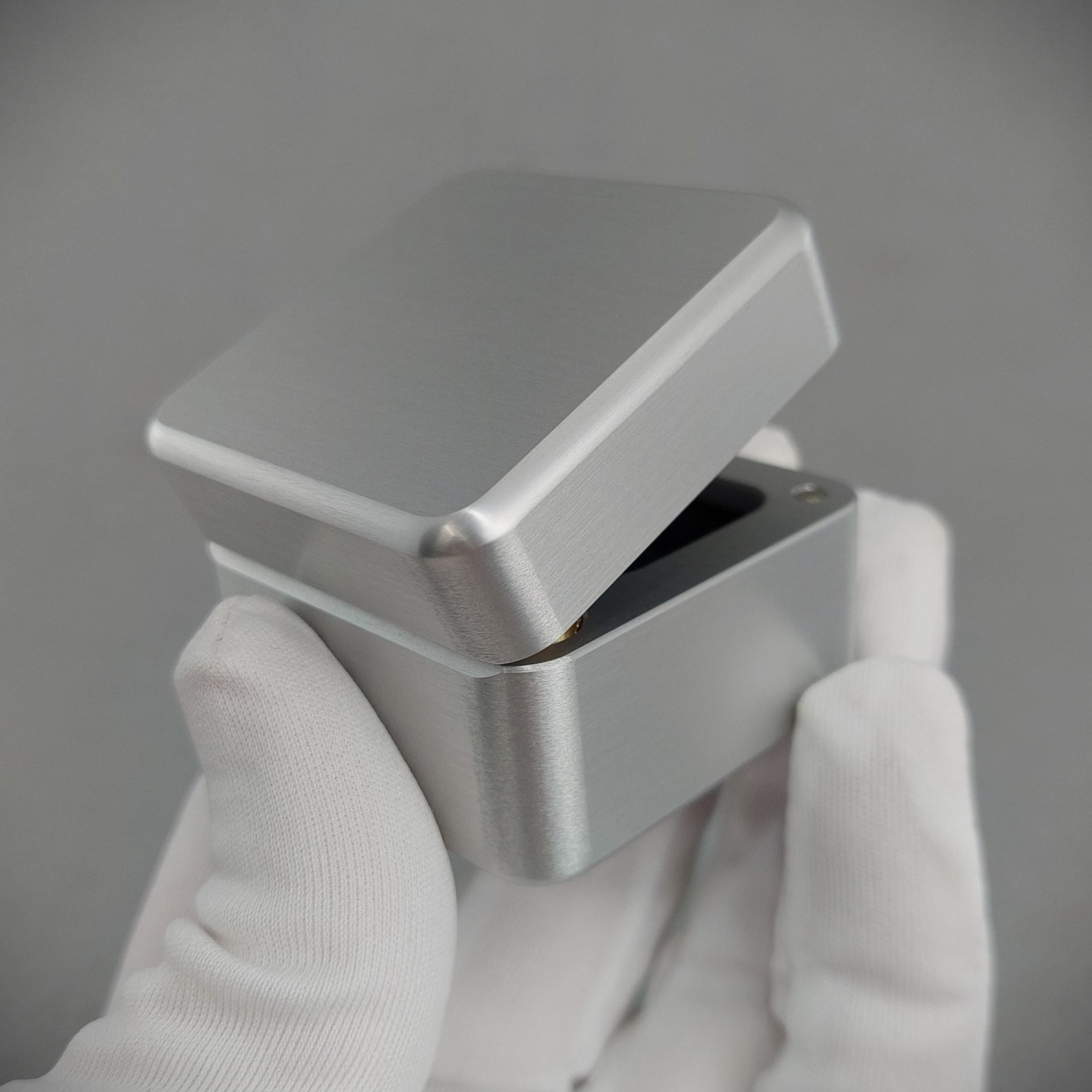 Dpcustoms Square Clam Shell Engagement Ring Box, Pocket Size Ring Box ...