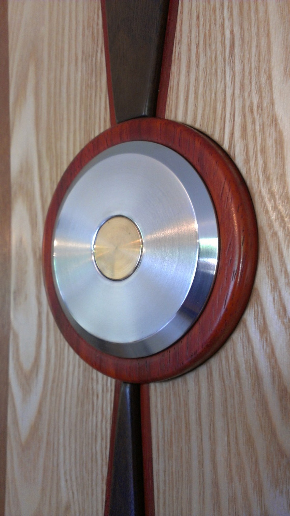Ash and Walnut Wooden Wall Hanging Art With Polished Pendant - Etsy