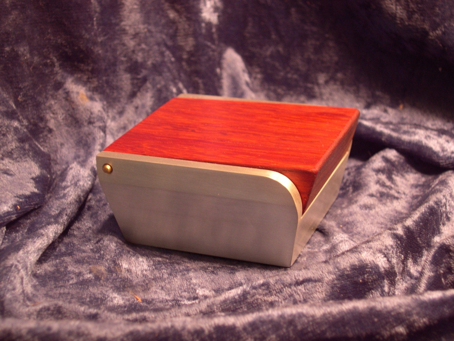 Engagement Ring Box, Wedding Ring Box, Modern Ring Box, Wood and Metal ...