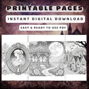 Gothic Fantasy Coloring Book: 30 Dark Art Pages (printable) - Etsy