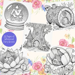 Enchanted Fairy House Coloring Pages – 26 Fantasy Fairy House Coloring ...