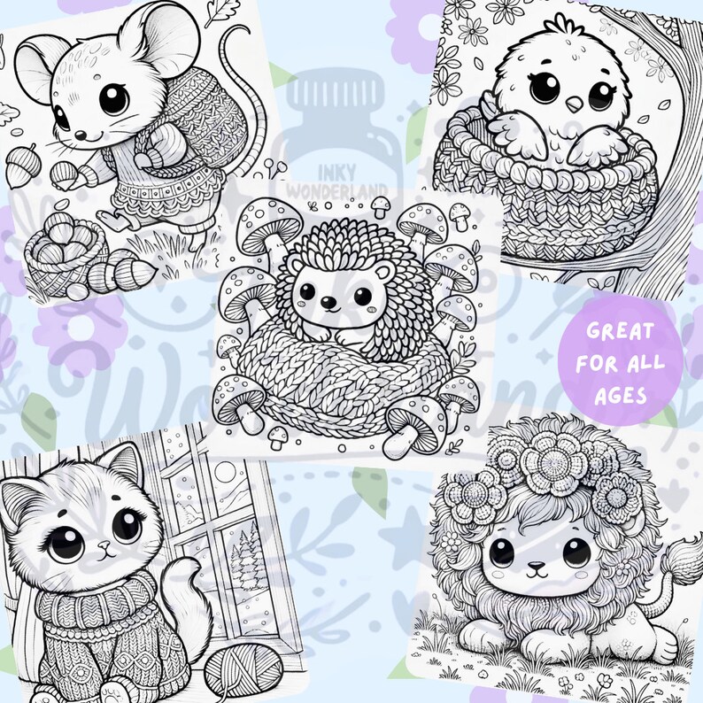 Animal Crochet Coloring Pages | Coloring Book for All Ages | Printable ...