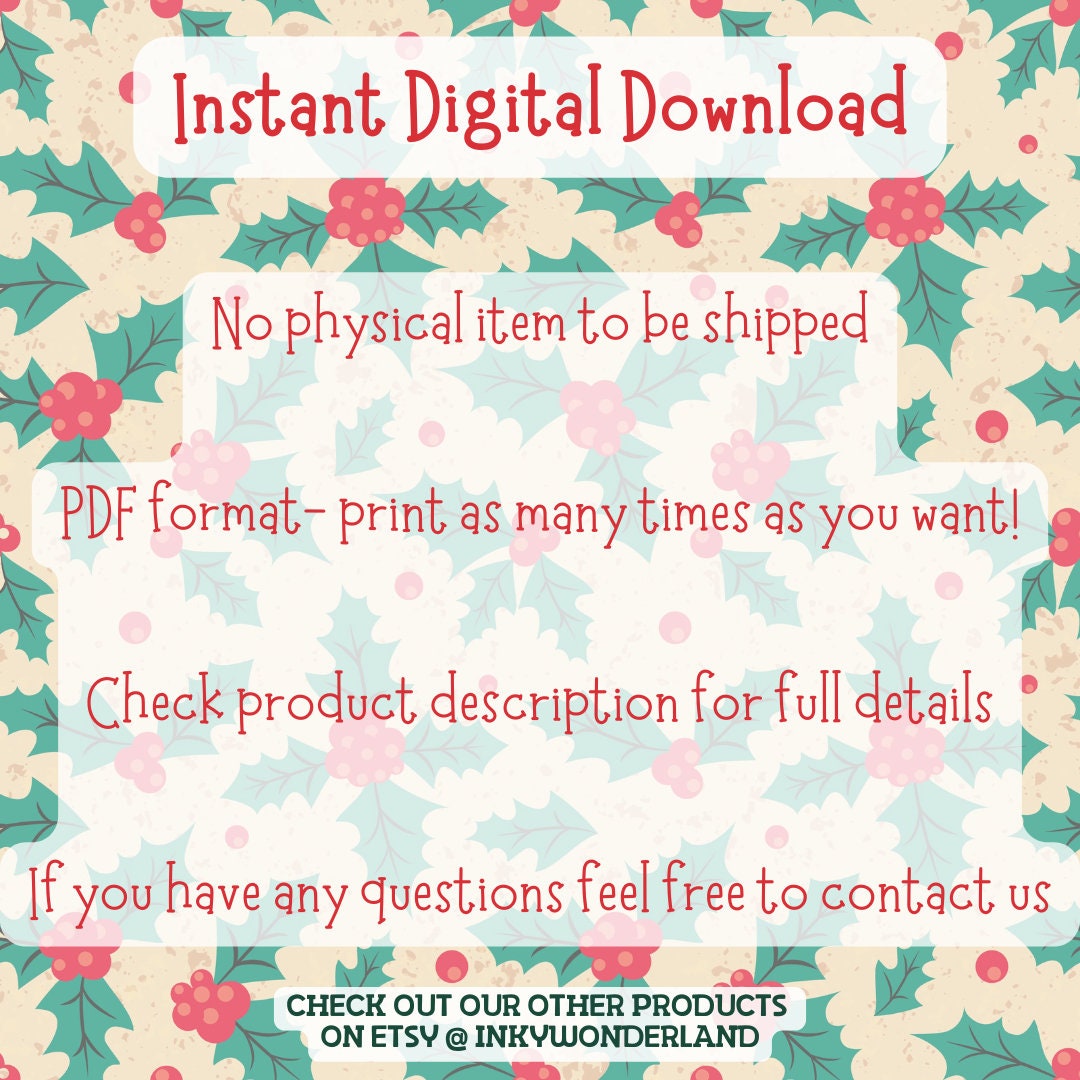 Vintage Christmas Coloring Book - 35 Holiday Pages (digital Download ...