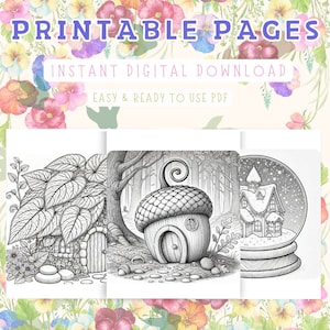 Enchanted Fairy House Coloring Pages – 26 Fantasy Fairy House Coloring ...