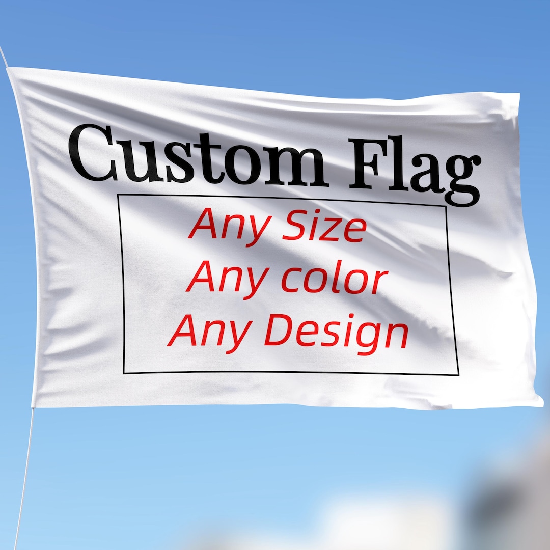 Custom Flag Printing, Any Size Flag Customization, 3x5 Double Side ...