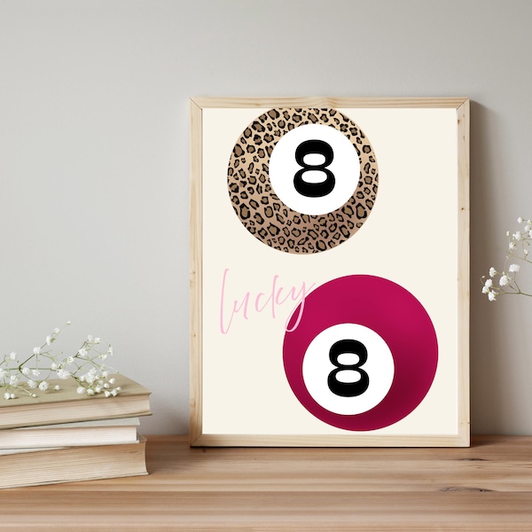 Cheetah 8 Ball - Etsy