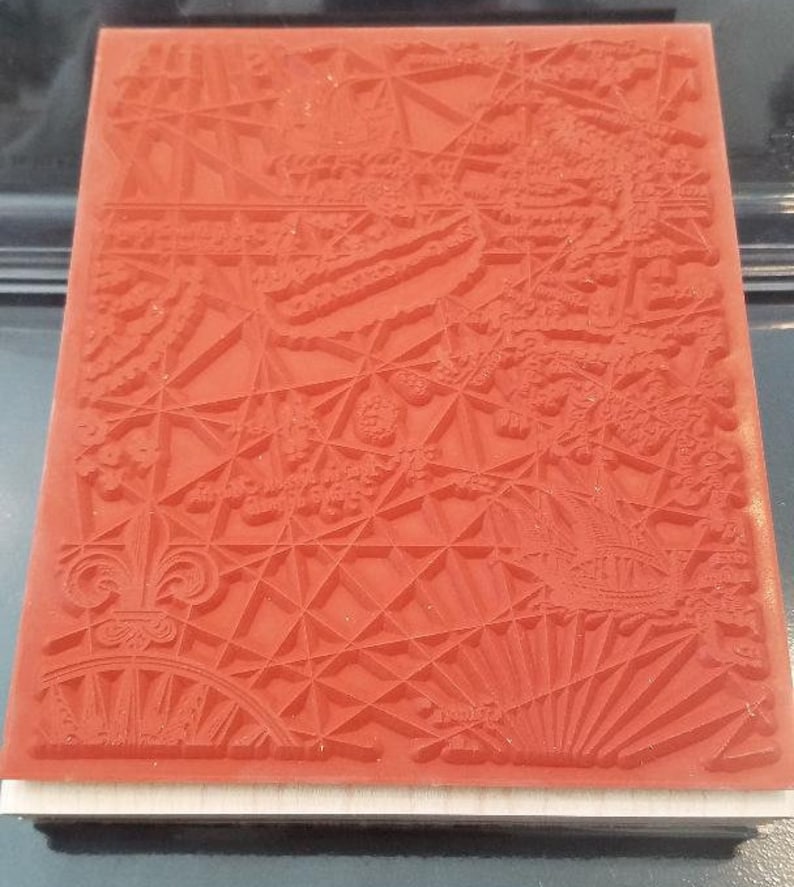 2 BIG Stamps Stampin up Old World Map Wood-mounted Stamp - Etsy