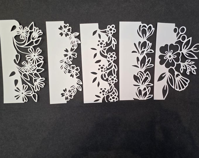 Flower Lace Edge Overlays - Set of 5 - DIY Cardmaking or Scrapbooking ...