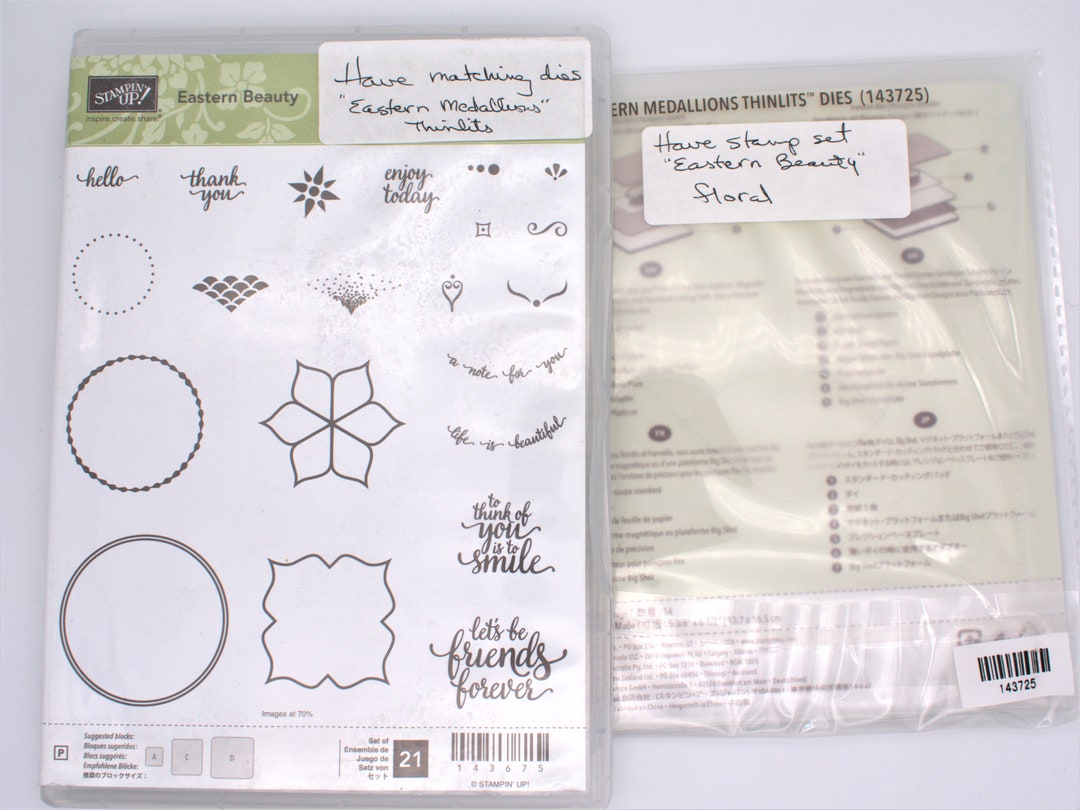 Used Stampin up Eastern Beauty Stamp Set and Coordinating Eastern Medallions Thinlits Dies ...