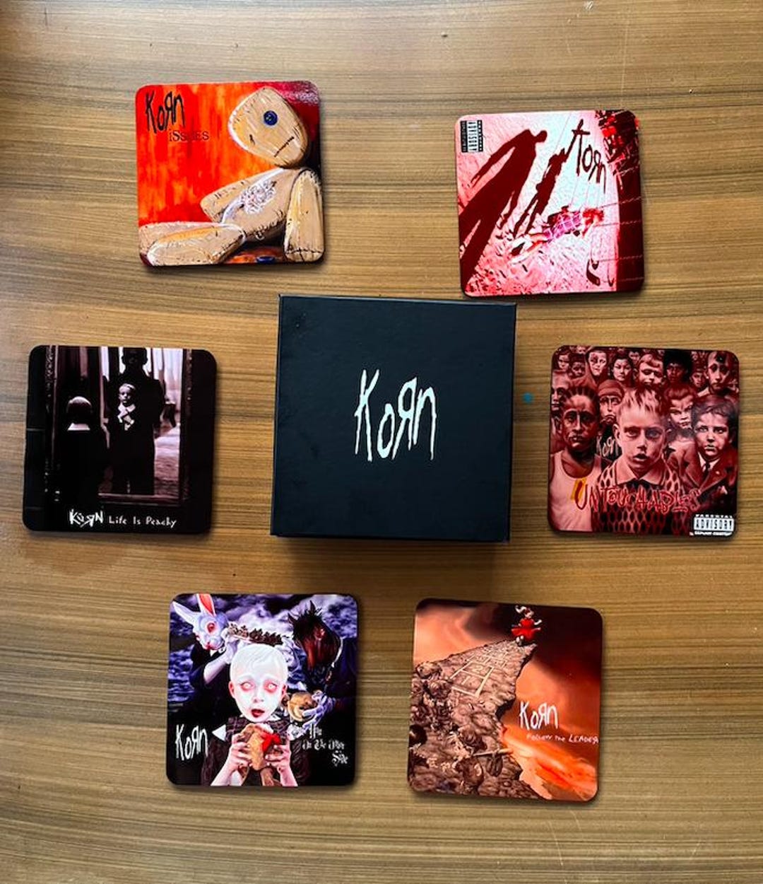 Korn Album Coasters Set of 6 - Etsy