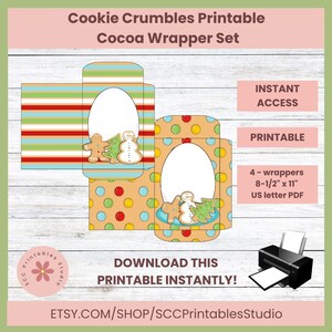 Christmas Cookies Printable Hot Cocoa Package Kit, Print at Home ...