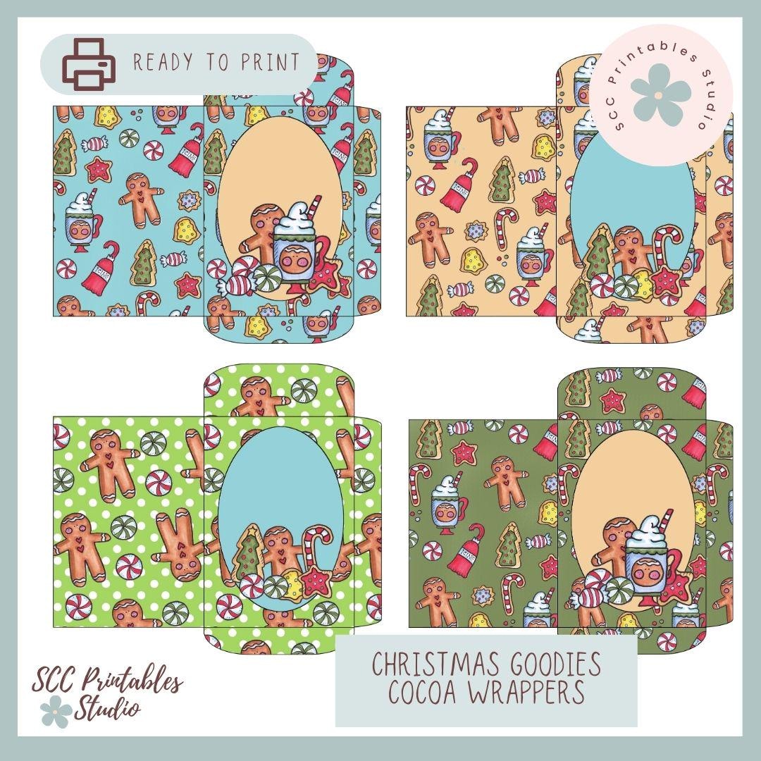 Gingerbread Cookies Printable Cocoa Wrapper, Print at Home Christmas ...