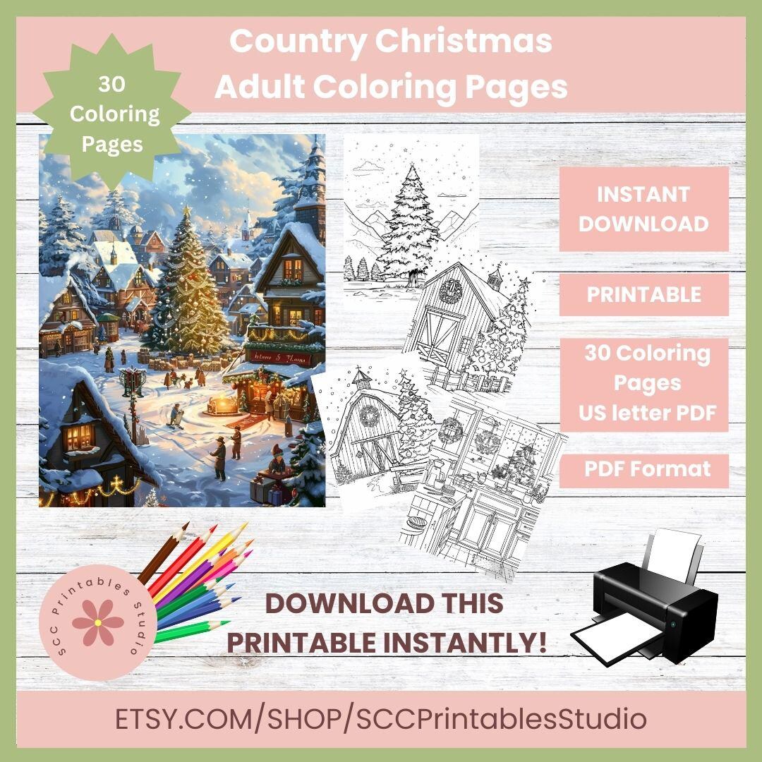Adult Coloring Pages Printable, Christmas Designs for Creative ...