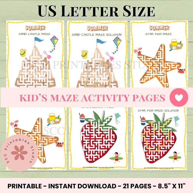 Kid's Maze Worksheet, Kids Mazes Summer Games Printable Worksheets ...