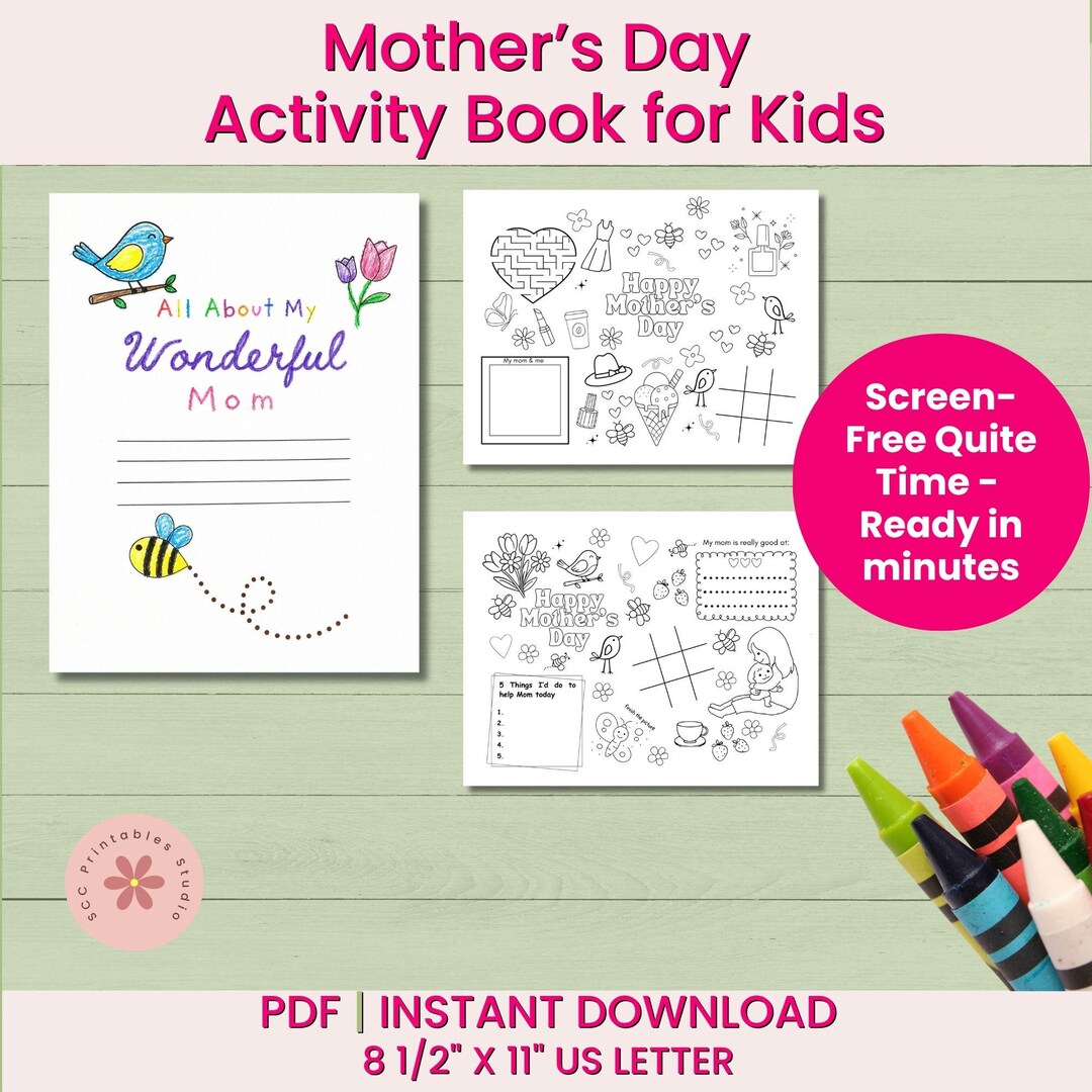 Mother’s Day Printable Coloring Page, All About My Mom Activity ...