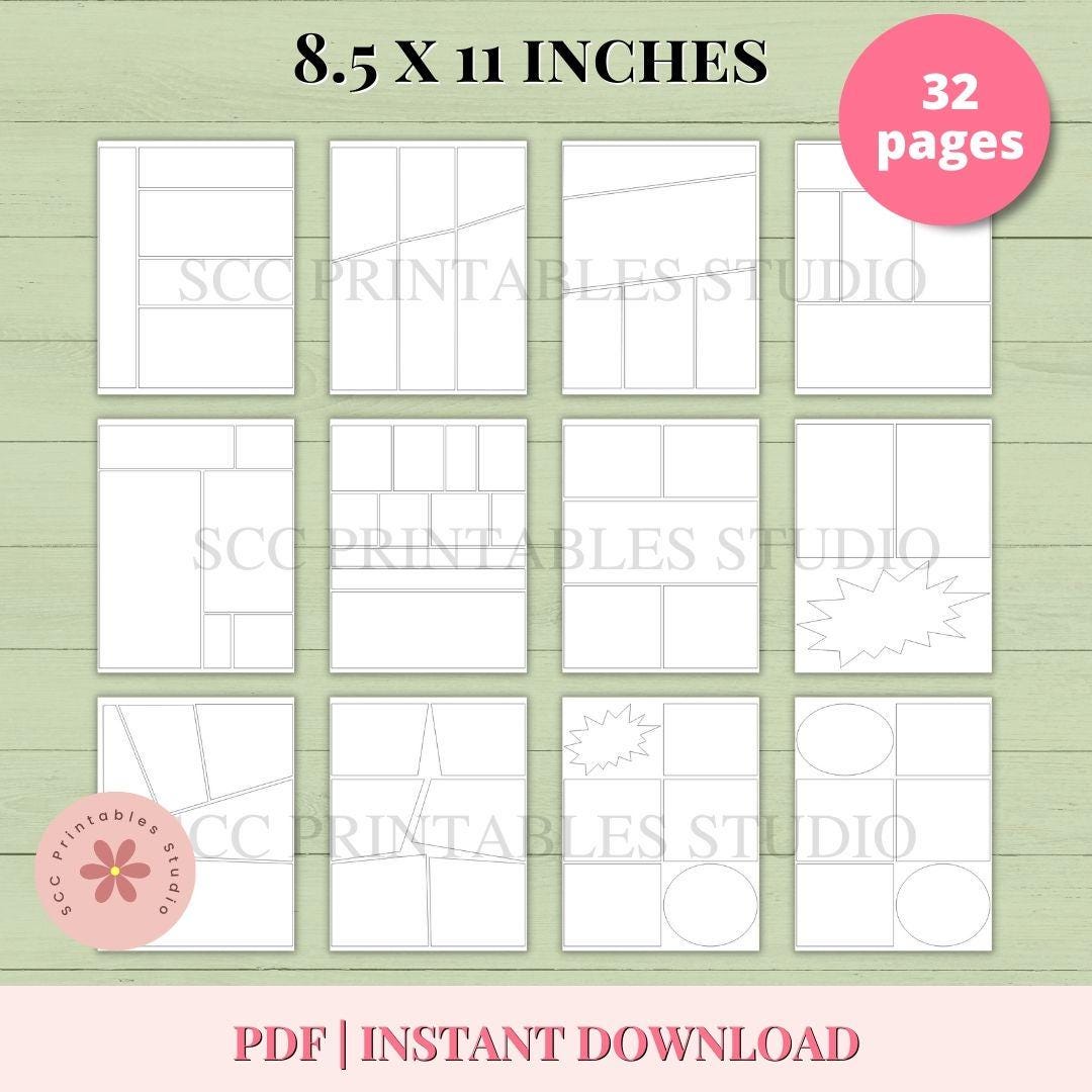 Blank Story Book Templates, Printable DIY Comic Strips and Storytelling ...