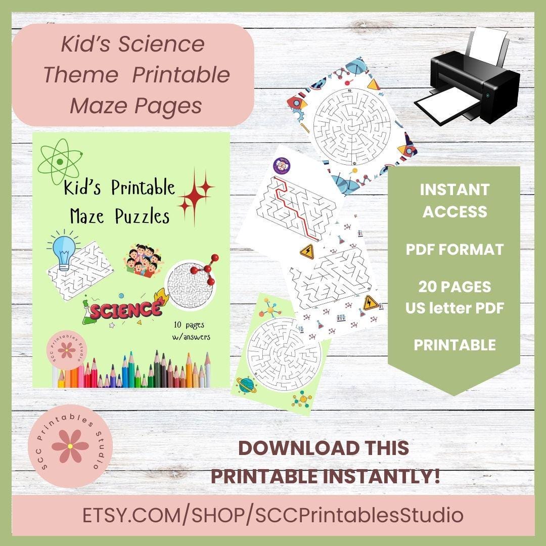 Kid's Printable Maze Activity Sheet, Home School Learning Activities ...