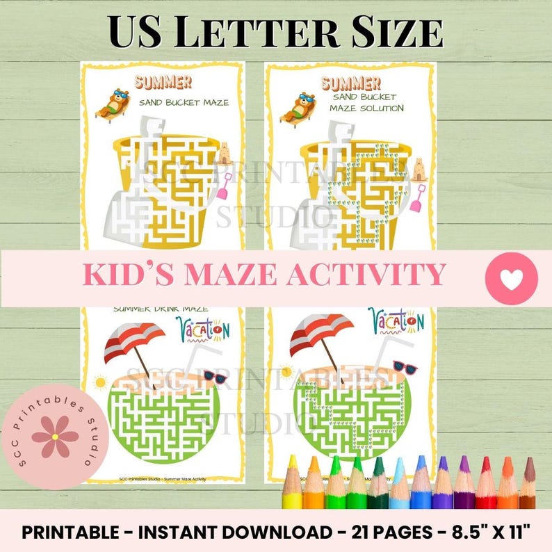 Kid's Maze Worksheet, Kids Mazes Summer Games Printable Worksheets ...