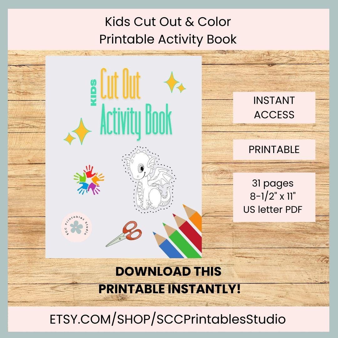 Kids Activity Printable Pages, Cut Outs & Color Print at Home ...
