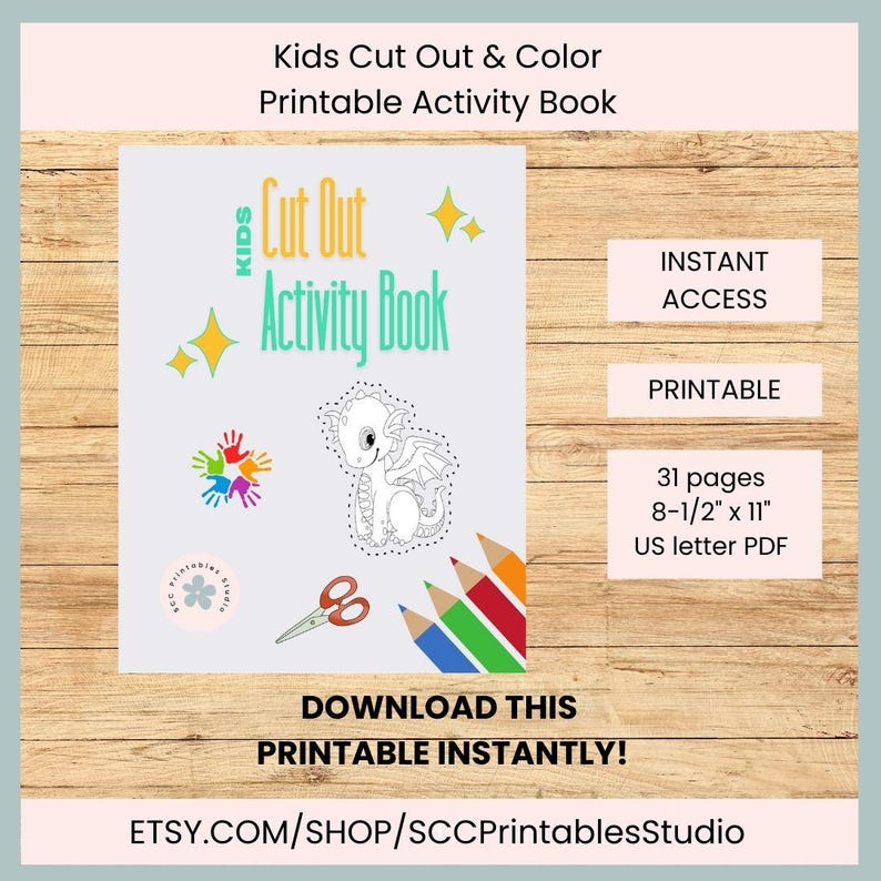 Kids Activity Printable Pages, Cut Outs & Color Print at Home ...
