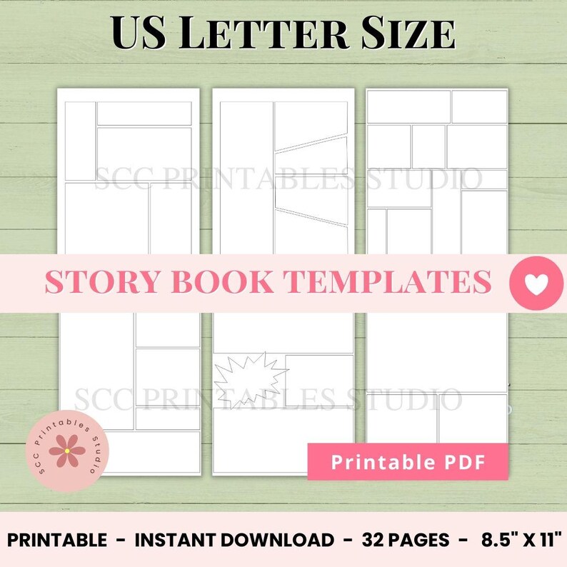Blank Story Book Templates, Printable DIY Comic Strips and Storytelling ...