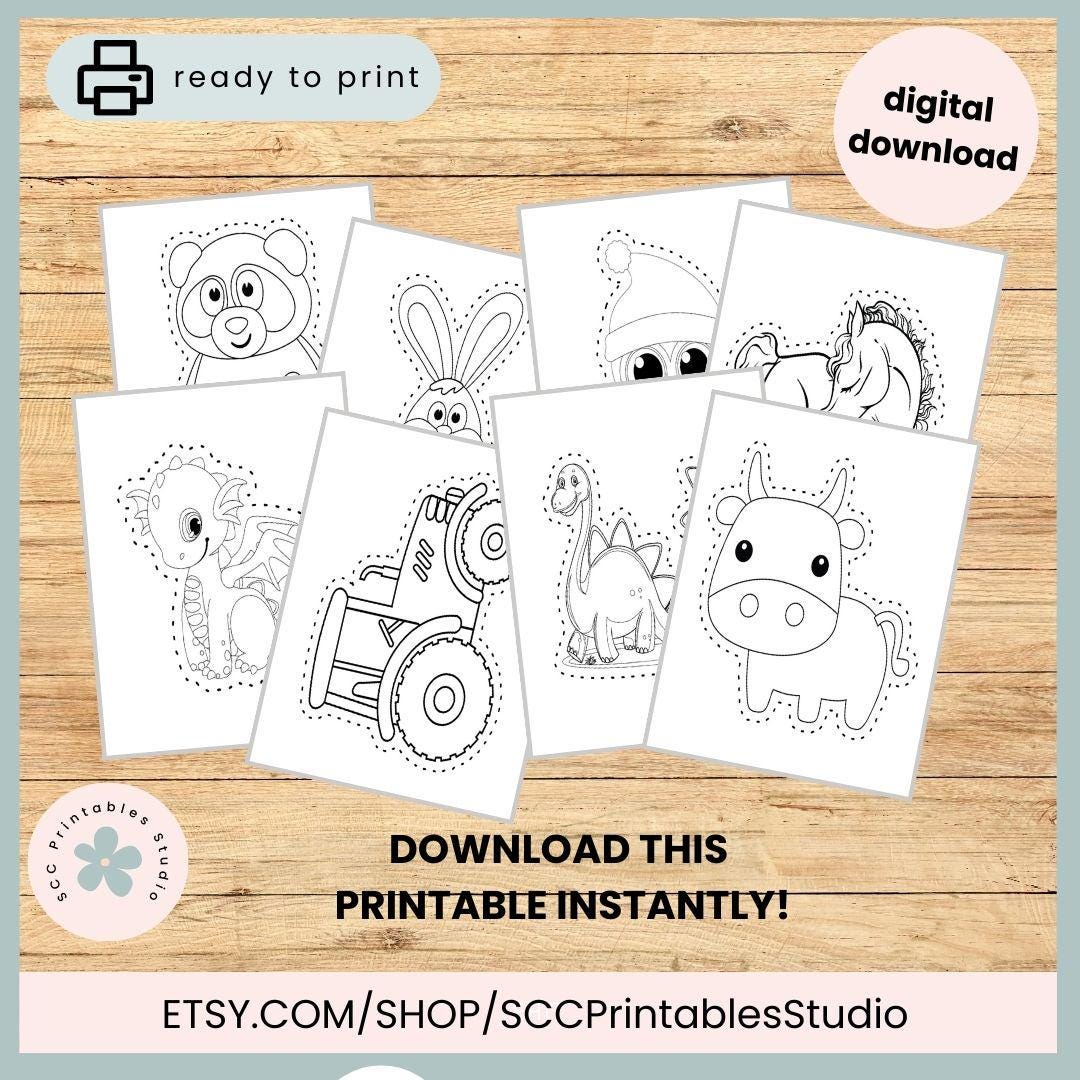 Kids Activity Printable Pages, Cut Outs & Color Print at Home ...