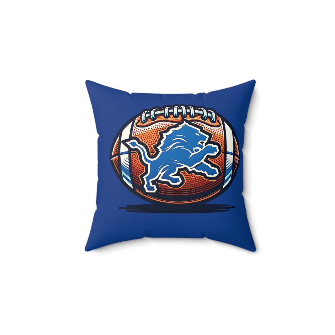 Detroit Lions Football Team Pillow, Soft Decorative Cushion for Sports ...