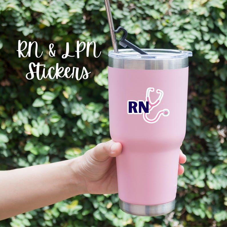 RN LPN Sticker: Stethoscope Vinyl Decal, Nurse Gift - Etsy