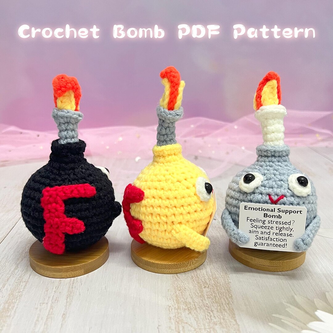 PDF Instant Download, Handmade Crochet Bomb Pattern, F-bomb Plush ...