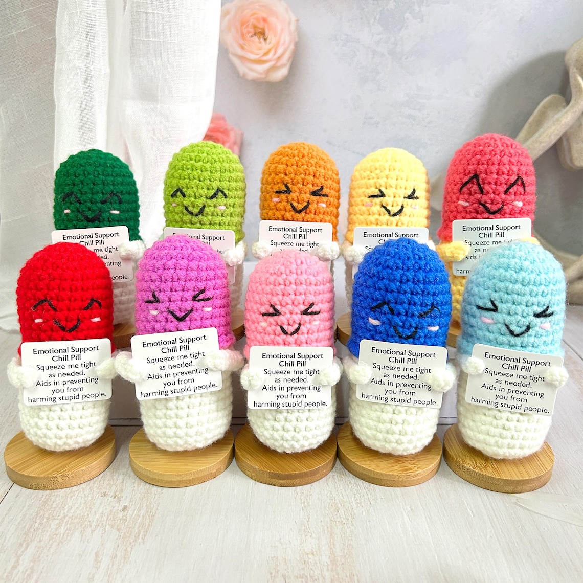 Crochet Chill Pills: Emotional Support Capsules, Cheer up Gift - Etsy