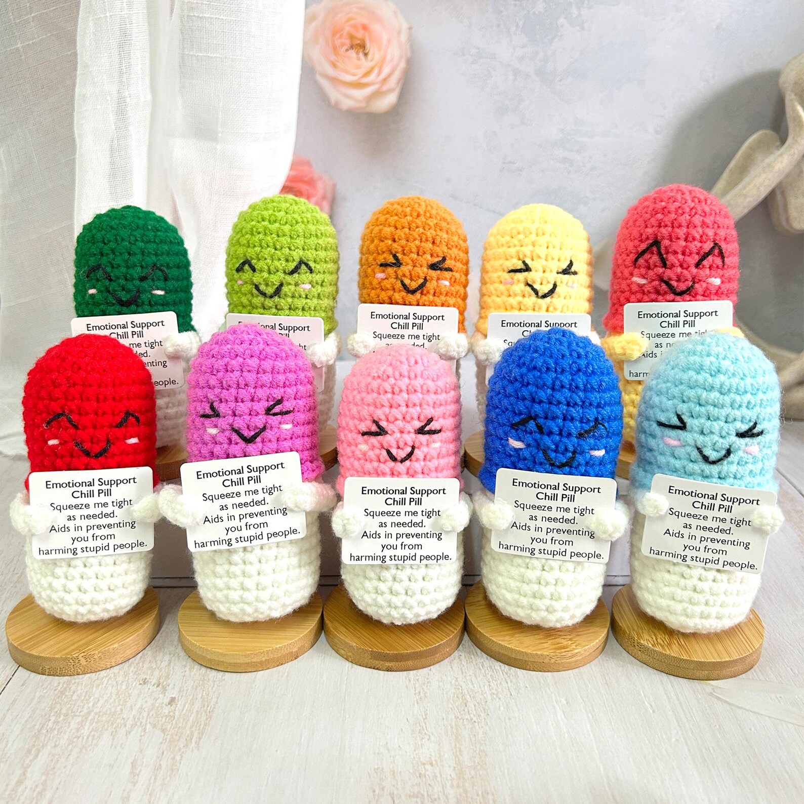 Crochet Chill Pills: Emotional Support Capsules, Cheer up Gift - Etsy