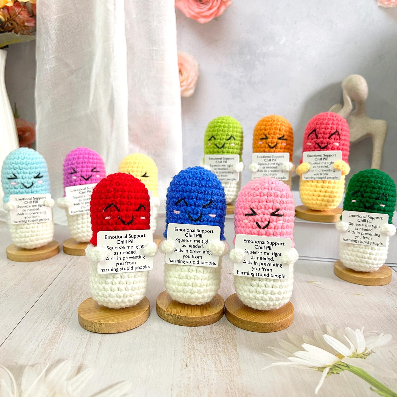 Crochet Chill Pills: Emotional Support Capsules, Cheer up Gift ...