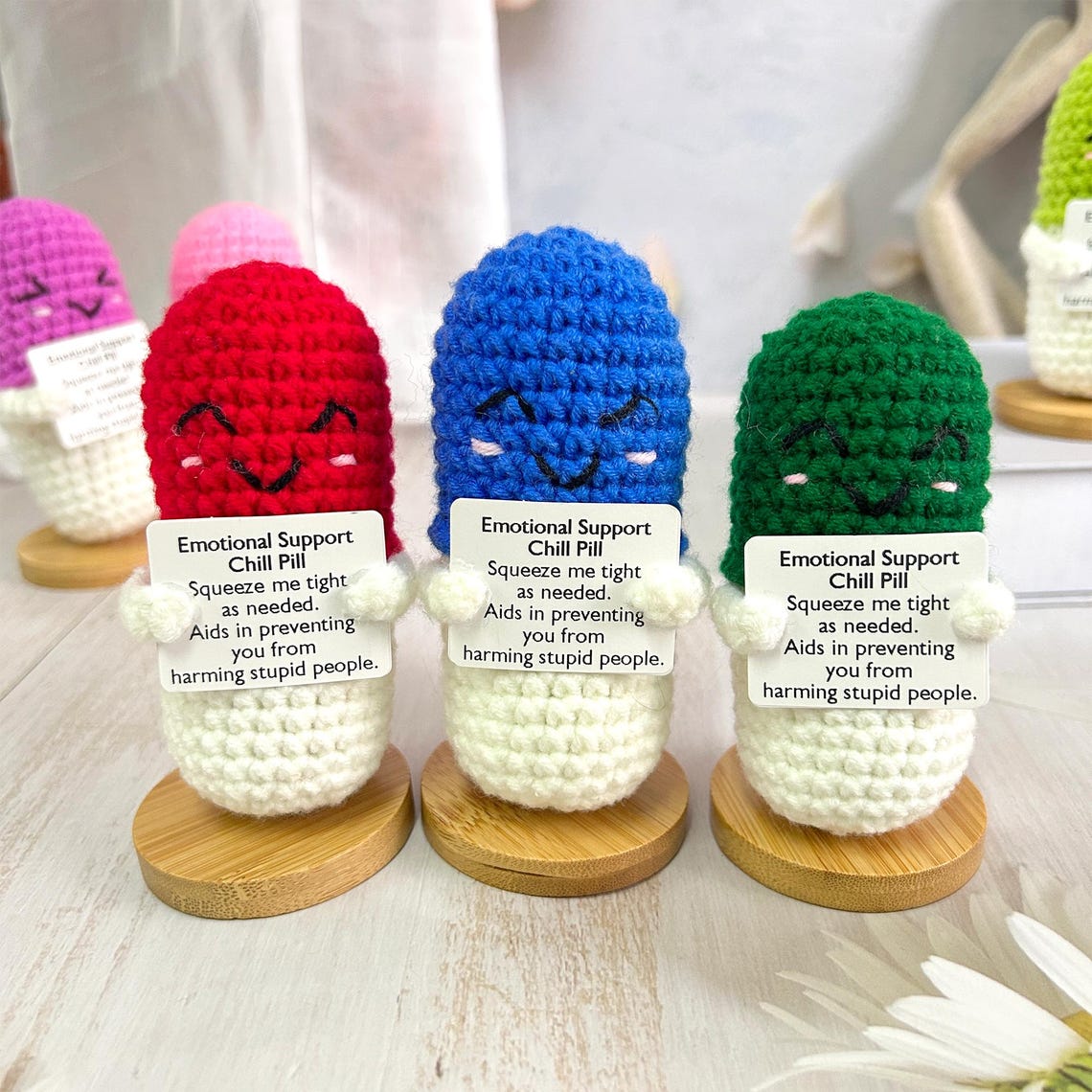 Crochet Chill Pills: Emotional Support Capsules, Cheer up Gift - Etsy