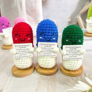Crochet Chill Pills: Emotional Support Capsules, Cheer up Gift ...