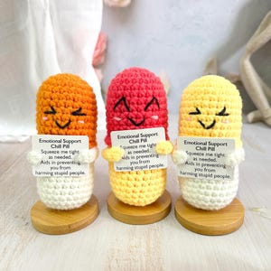Crochet Chill Pills: Emotional Support Capsules, Cheer up Gift ...