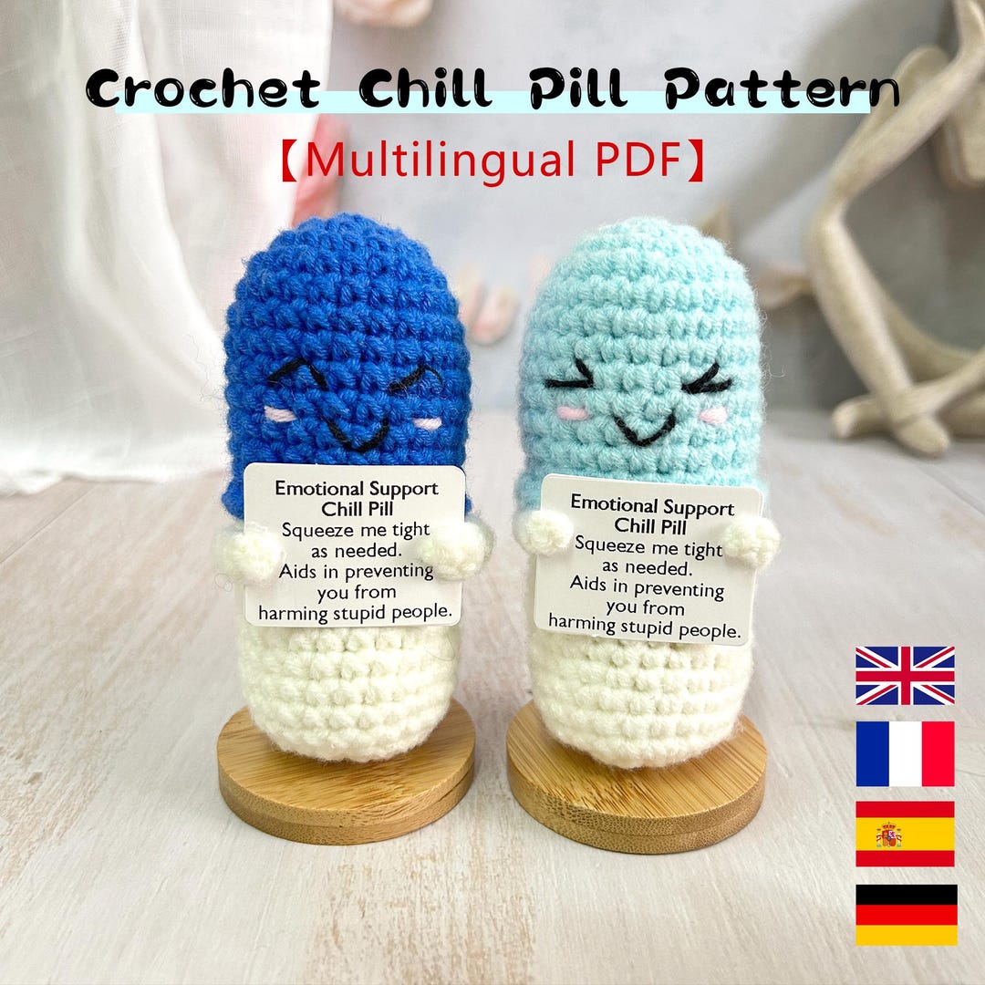 PDF Instant Download, Handmade Crochet Chill Pills Pattern, Emotional ...