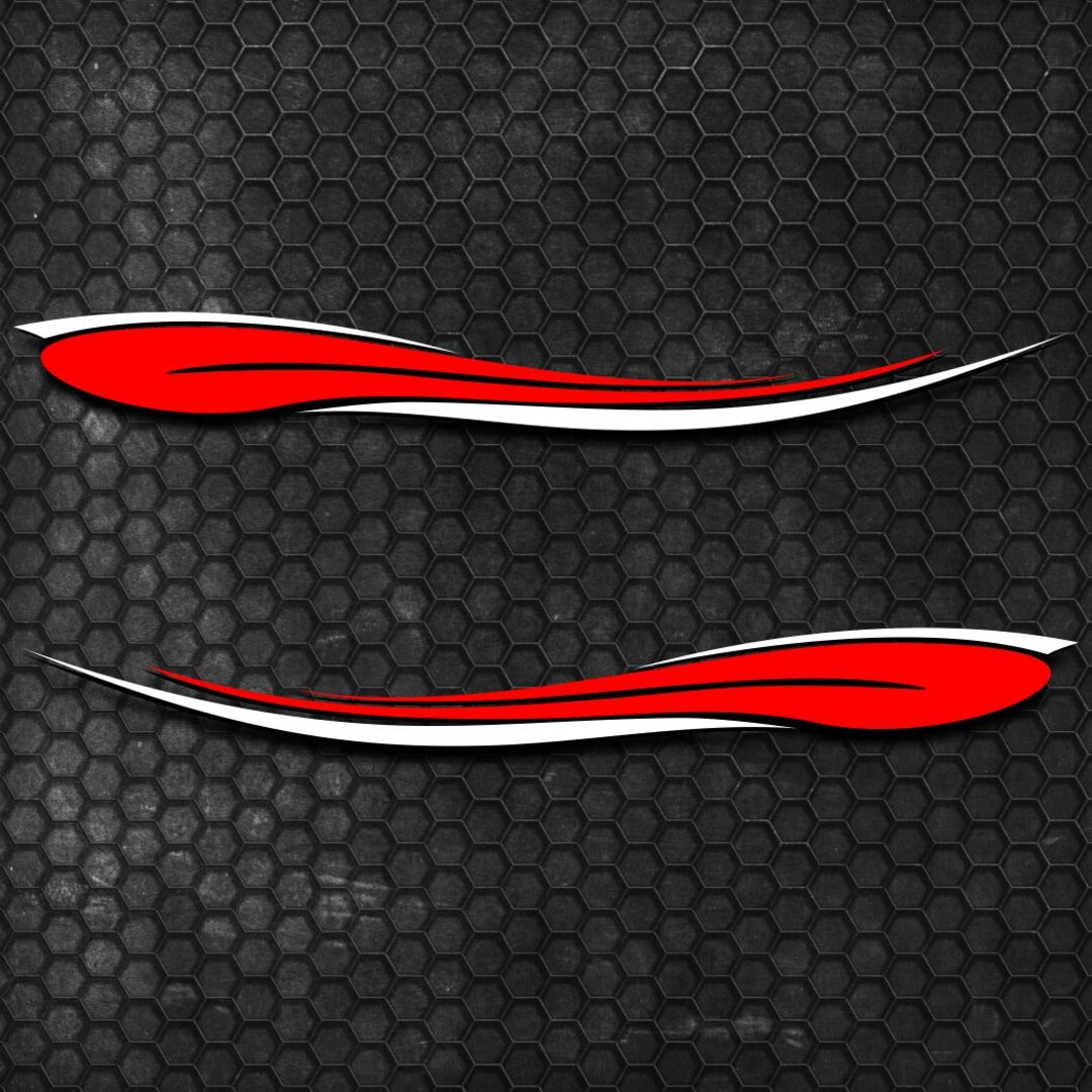 Set 2 Pcs Vehicle Stripes Auto Graphics Car RV Trailer Truck Boat ...