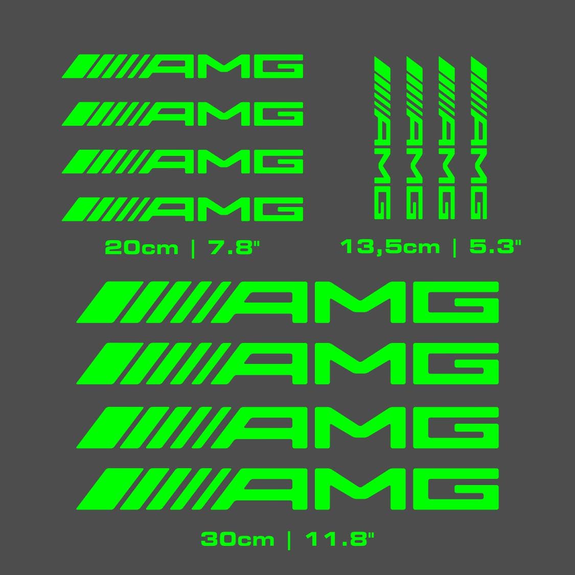 Set 12 Pcs AMG Sticker Decals Mercedes Benz AMG Decal Racing Sport ...
