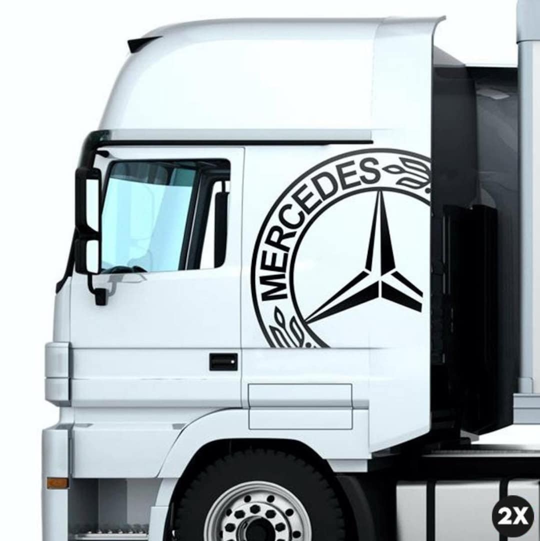 Set 2 Pcs Mercedes Emblem Graphics Decal Stickers | Premium Kit ...