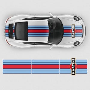 Martini Racing Stripes Set for Porsche or Similar Models. Vinyl Sponsor ...