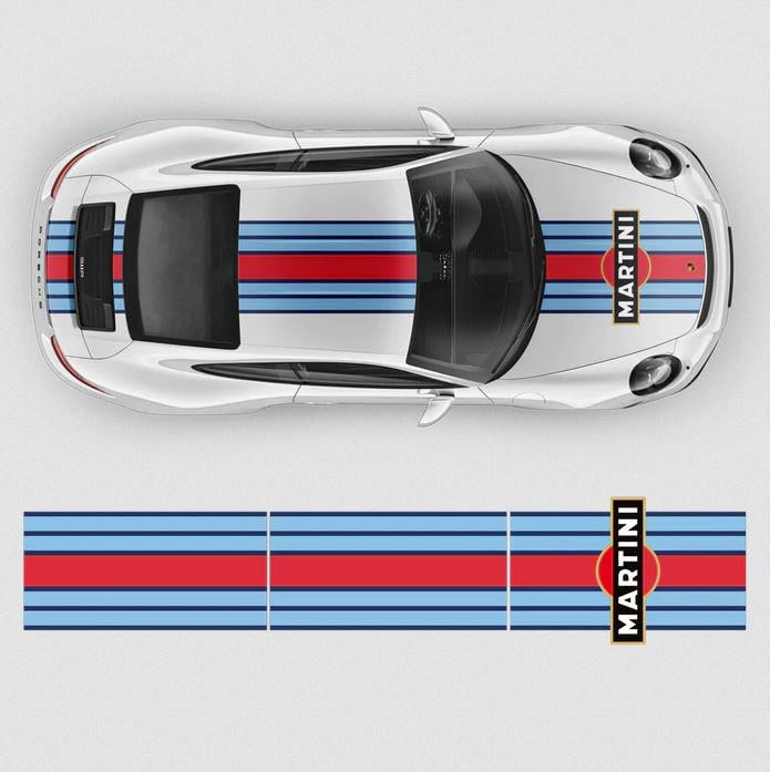 Martini Racing Stripes Set for Porsche or Similar Models. Vinyl Sponsor ...