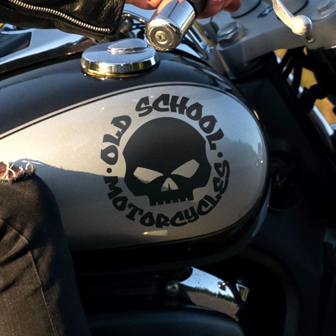 Set 4 Pcs Emblem Old School Motorcycles Decal Stickers | Motorcycle ...
