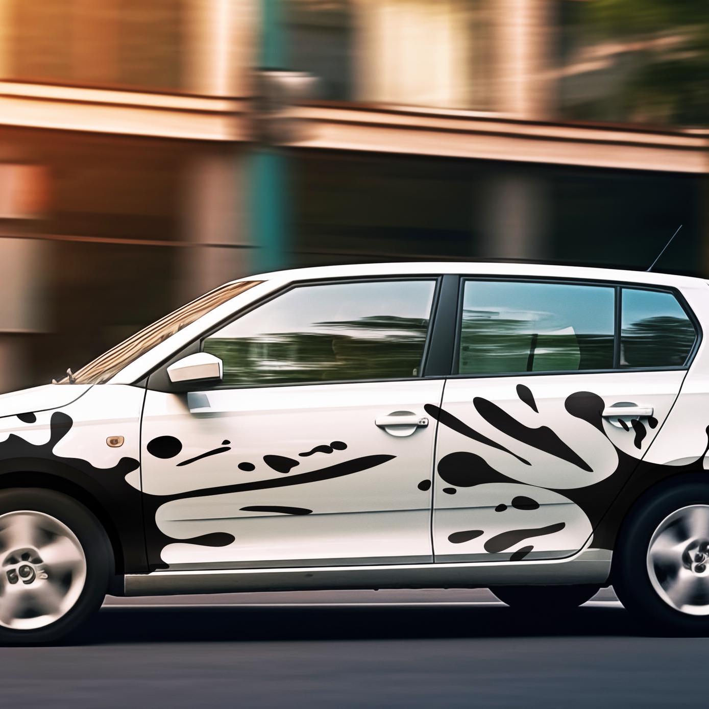 Kit Paint Splash Paint Car Decal Decor Both Sides Stickers | Set Funny ...