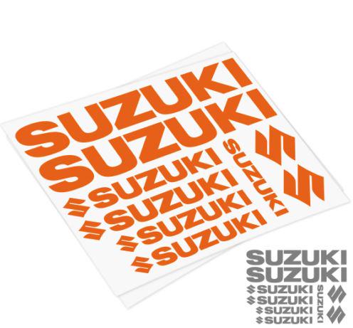 Set 9 Pcs Logos Suzu Moto Racing Decal Stickers Motorcycle Sponsor ...
