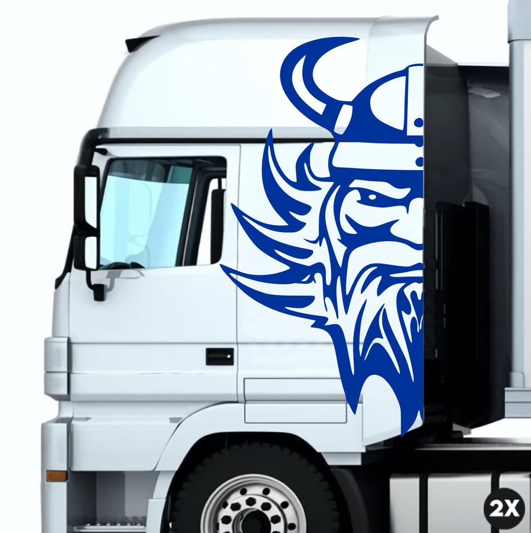 Set 2 Pcs Viking Warrior Emblem Decal Graphic Sticker | Viking Volvo ...