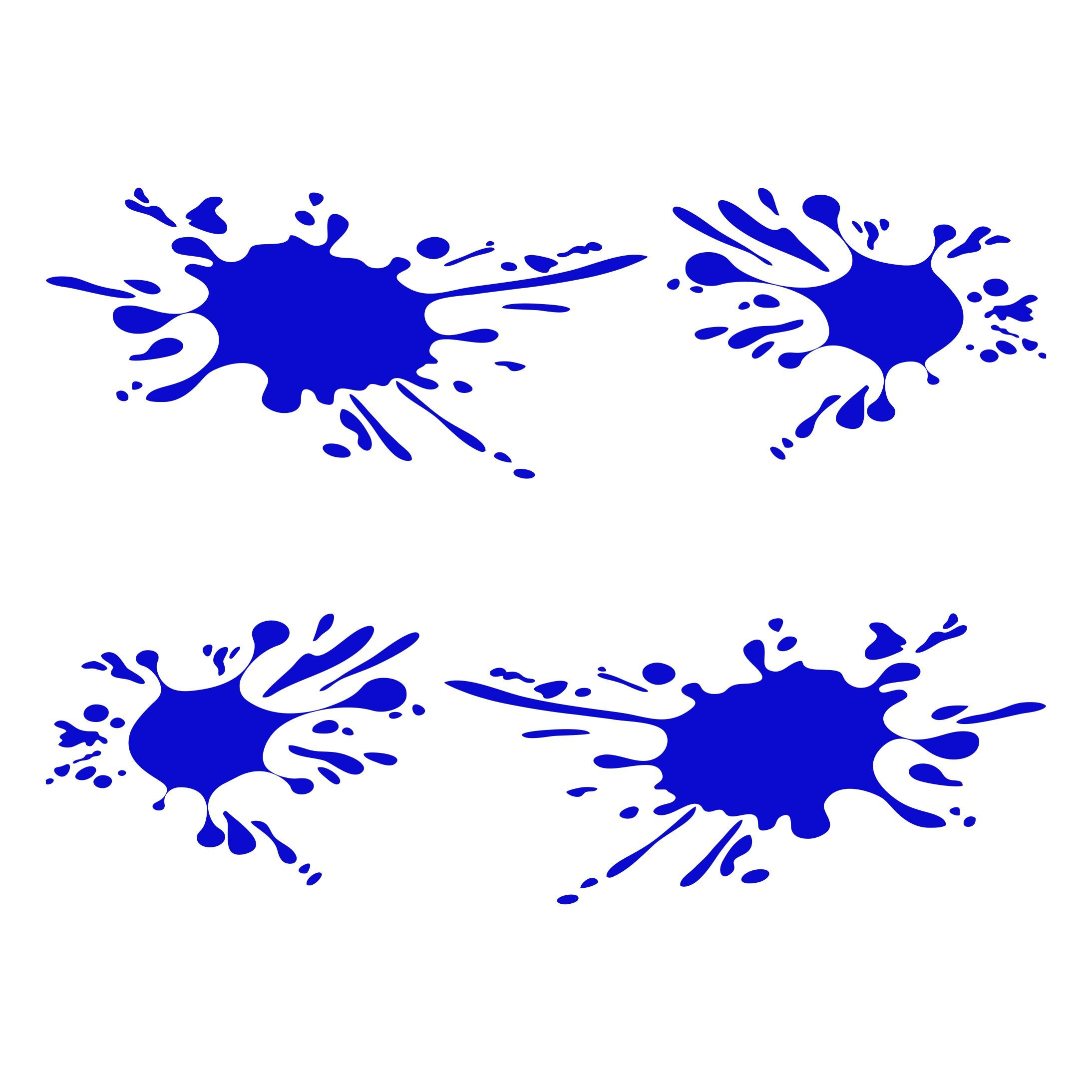 Kit Paint Splash Paint Car Decal Decor Both Sides Stickers | Set Funny ...
